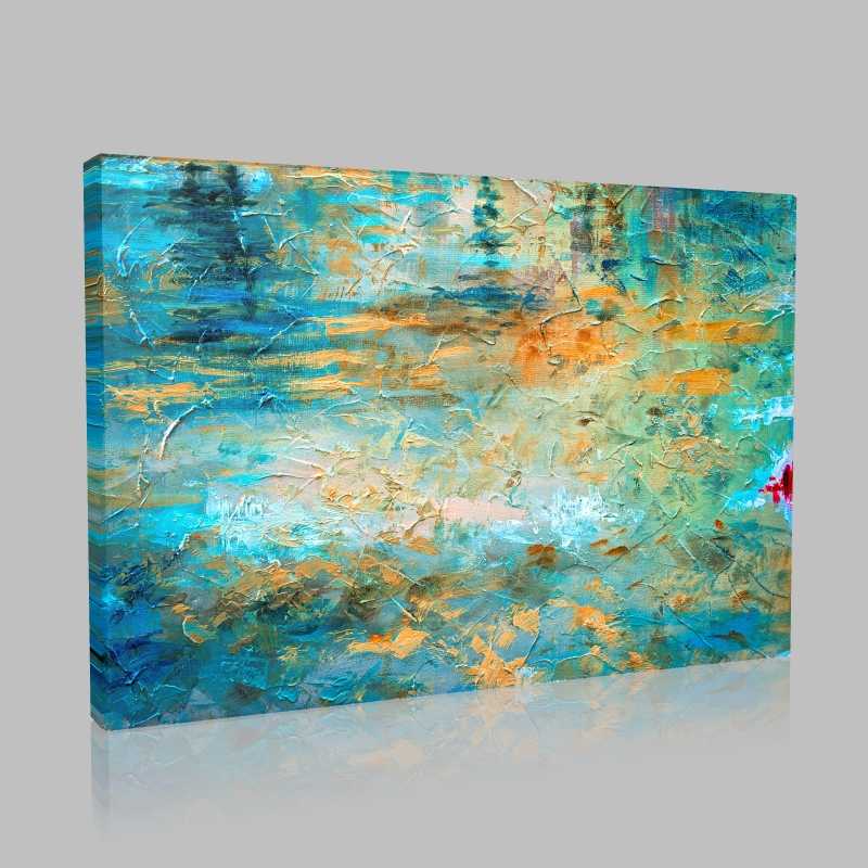 Abstract Oil Paint Texture On Canvas Kanvas Tablo